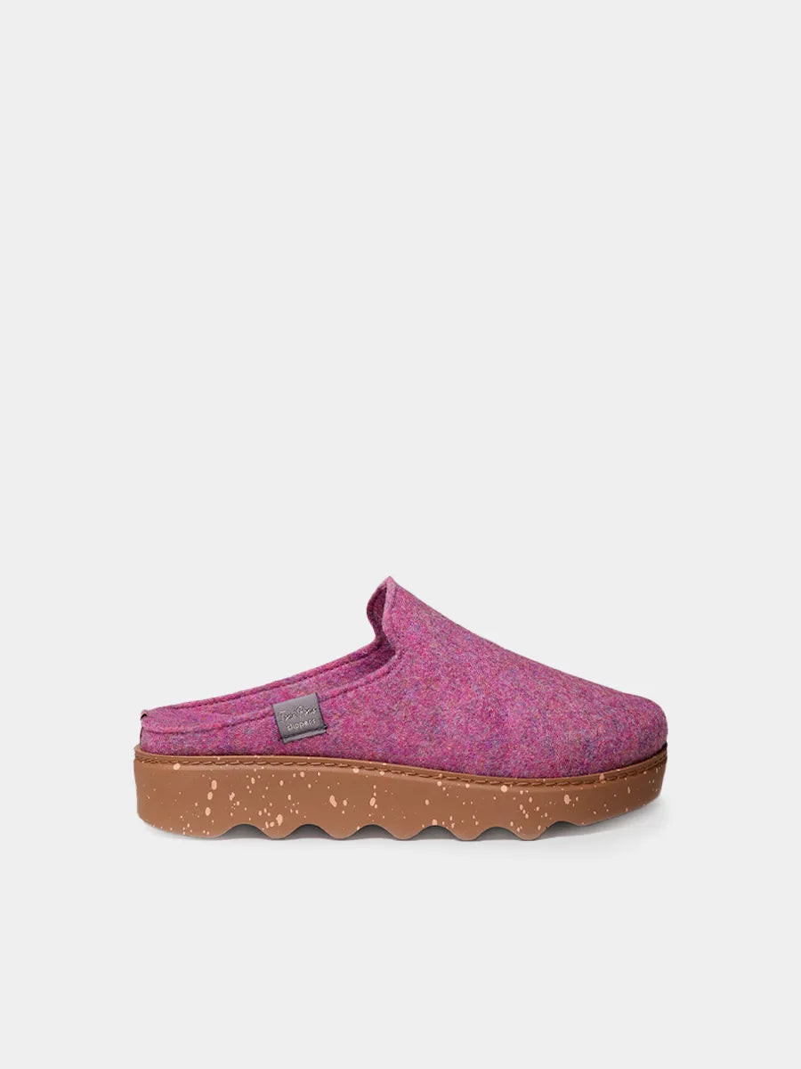 Women's clog-style slipper in recycled felt in Raw - JOKO-FR - JOKO-FR